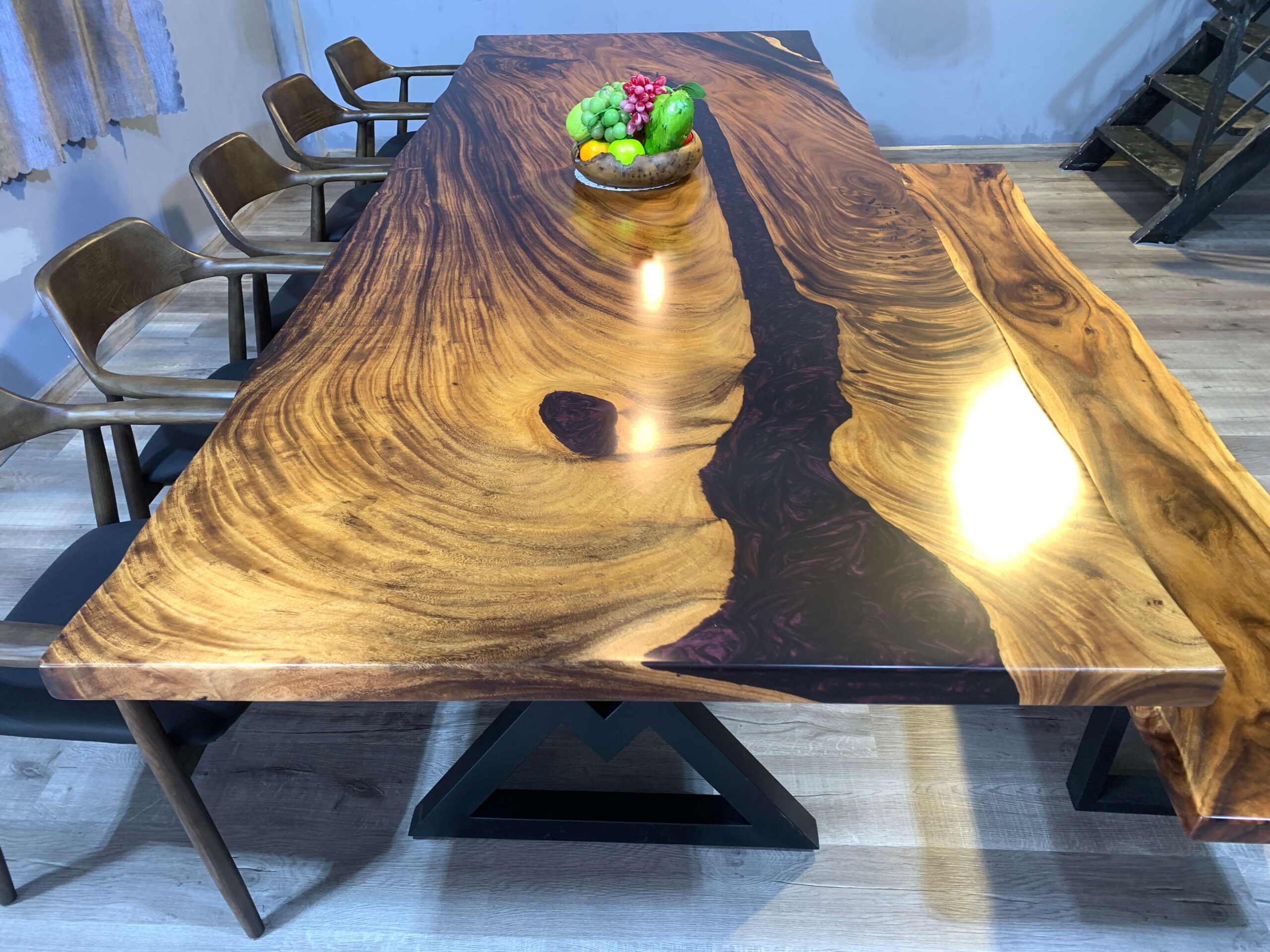 Sapo 118″ Large Slap Live Edge Dining Table - USA Furniture Warehouse